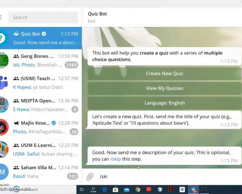 Cara Membuat Kuis Di Telegram Serta Kelebihan dan Kekurangannya Cara Membuat Kuis Di Telegram Serta Kelebihan dan Kekurangannya